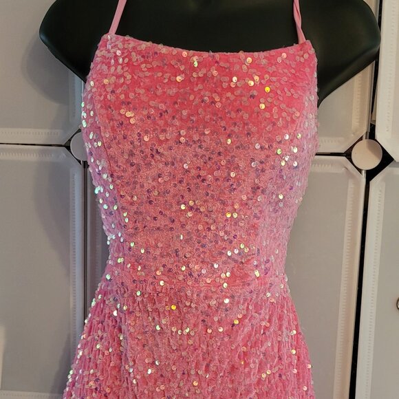 Dresses | Hot Pink Sequin Cocktail Mini Dress | Poshmark